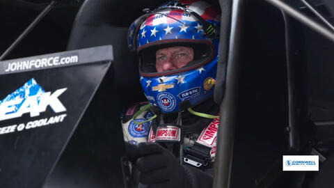 John Force on the practice tree