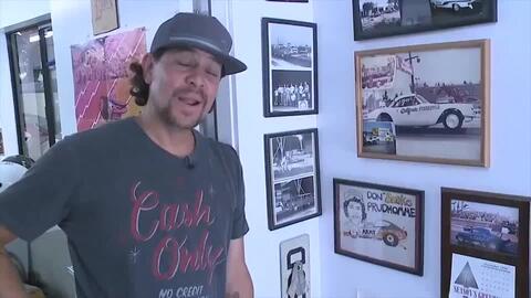 Eric Reyes shows off his skills beyond the track