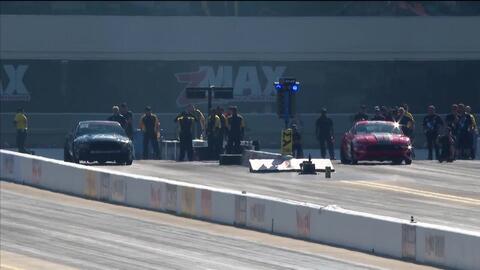 2019 NGK NHRA Four-Wide Nationals Factory Stock Showdown winner Bill ...