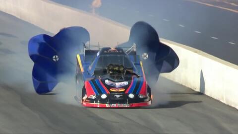 Jason Rupert has engine explosion in Funny car qualifying at 2021 ...