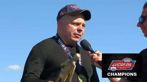 2022 Lucas Oil NHRA Nationals Top Alcohol Dragster winner Shawn Cowie