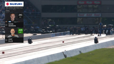 Gaige Herrera wins Pro Stock Motorcycle at 2023 Gerber Collision & Glass Route 66 NHRA Nationals
