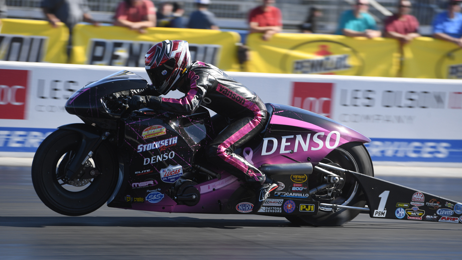 Matt Smith takes big swing to lead Pro Stock Motorcycle field | NHRA