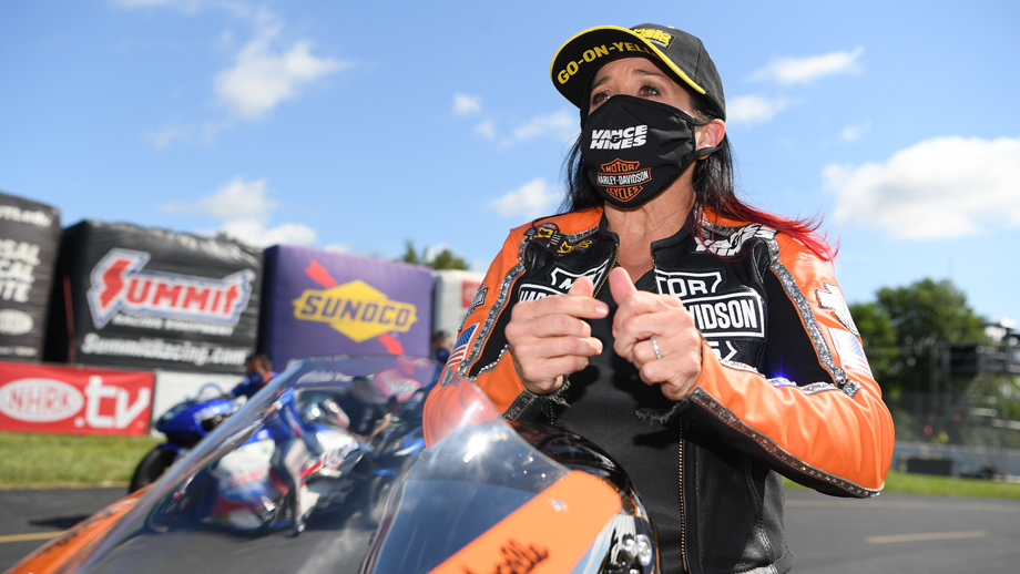 Angelle Sampey gets career win No. 43 in Pro Stock Motorcycle; first on ...