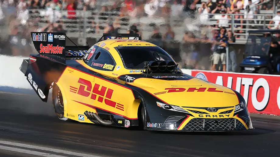 Watch J.R. Todd defeat Robert Hight from inside the DHL Funny Car | NHRA
