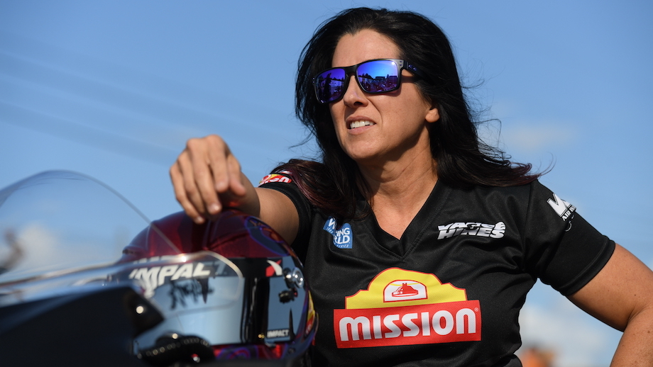 Angelle Sampey racing for more than just wins at Maple Grove Raceway | NHRA