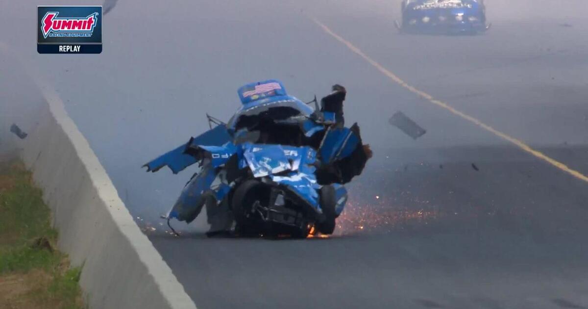 John Force explosion and crash in Virginia