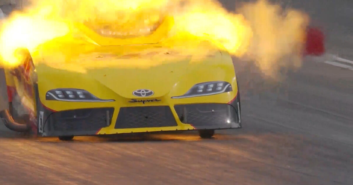 JR Todd blower explosion at the 2025 NHRA New England Nationals