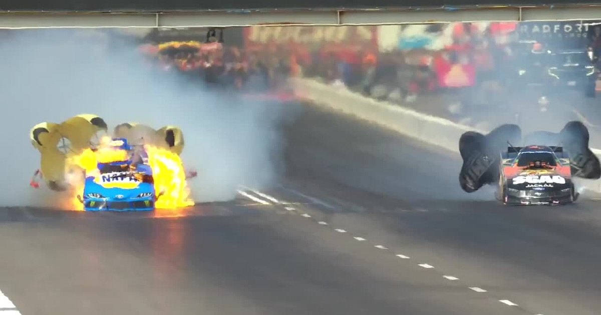 Ron Capps blower explosion and fire at 2026 Arizona Nationals