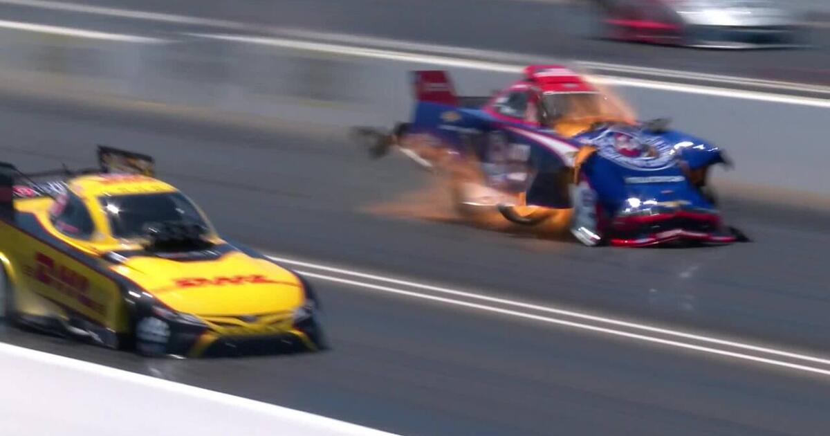 Robert Hight explosion in round one at 2020 Las vegas Four-Wide Nationals