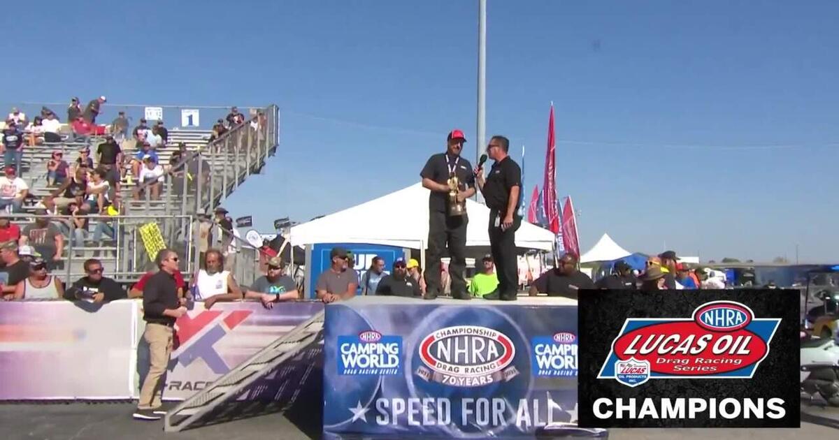 2021 NHRA Midwest Nationals Competition Eliminator winner Joseph Arrowsmith