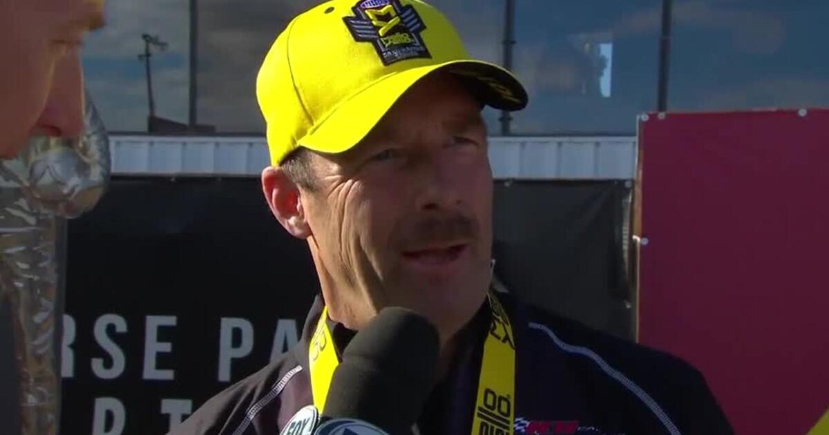 Greg Anderson raises the Wally in Phoenix