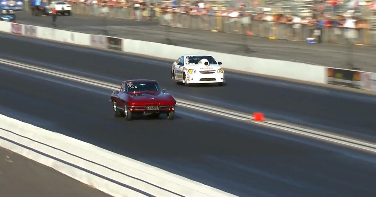 2021 Auto Club NHRA Finals Super Stock winner Jimmy DeFrank