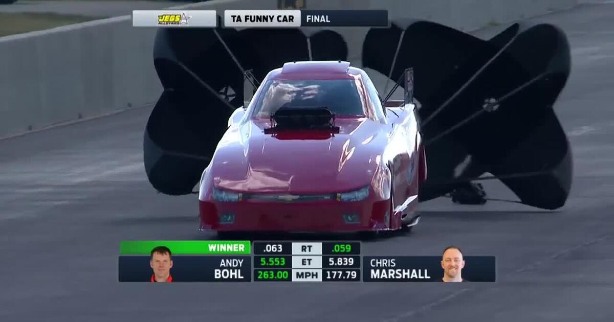 JEGS Allstars Top Alcohol Funny Car winner Andy Bohl