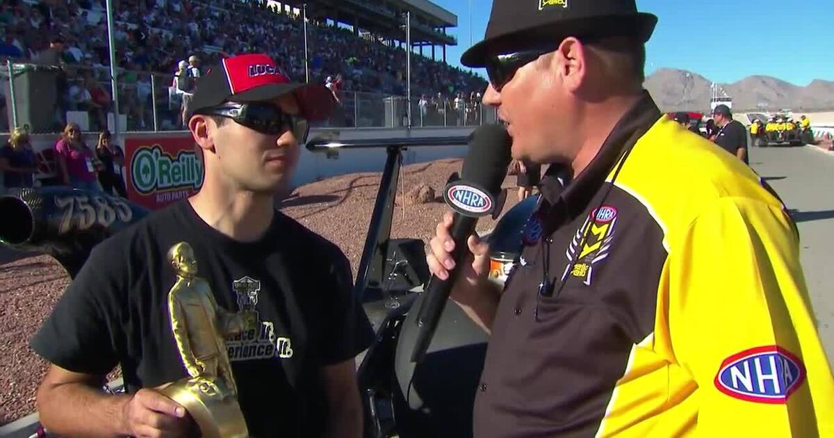 NHRA Toyota Nationals Super Comp winner Marko Perivolaris