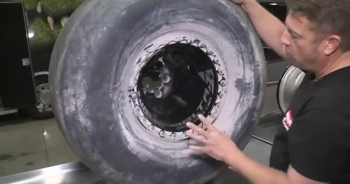Rob Wendland on 3-piece Top Fuel tire