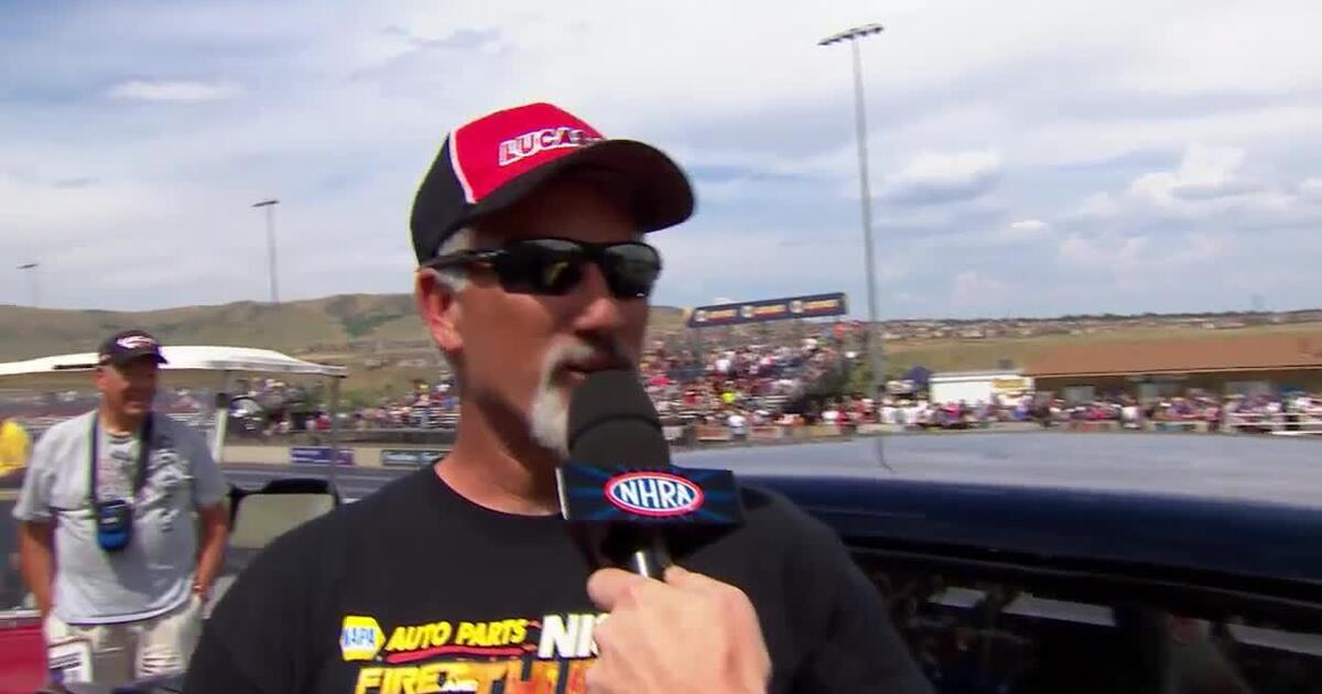 Mopar Mile-High NHRA Nationals Super Street winner Troy Grant