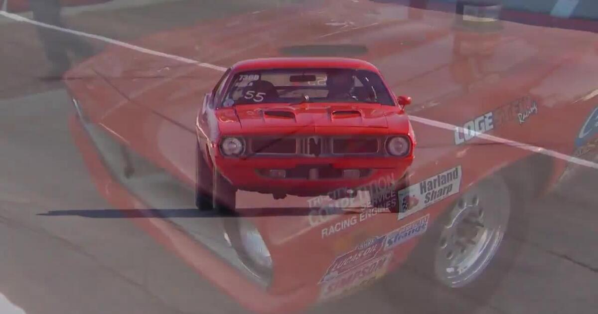 Denso Spark Plugs NHRA Nationals Super Stock winner Mike Loge