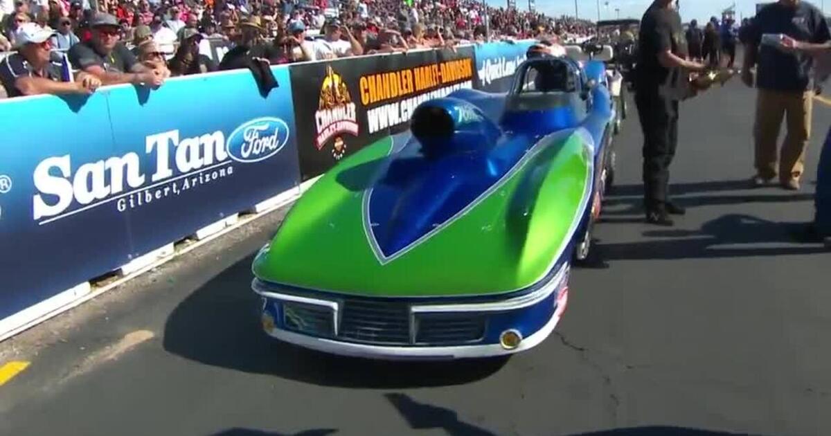 NHRA Arizona Nationals Super Gas winner Aaron Kinard