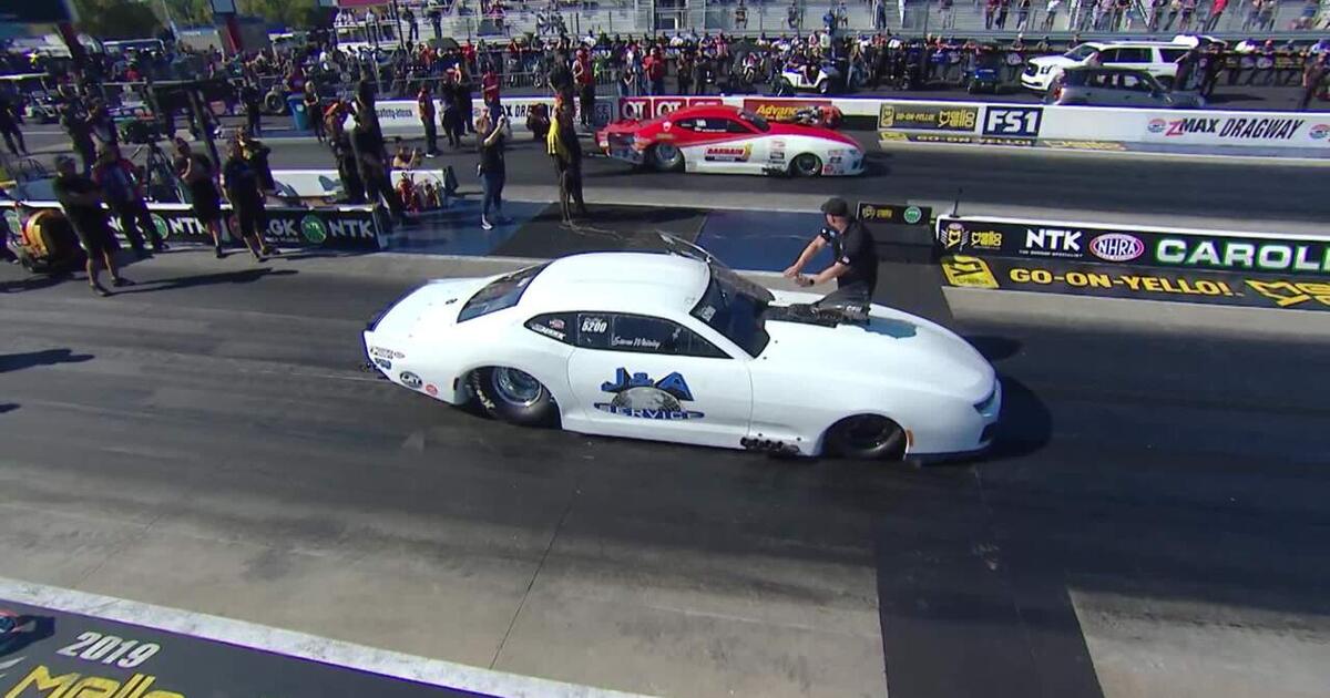 NTK NHRA Carolina Nationals Pro Mod winner Stevie "Fast" Jackson