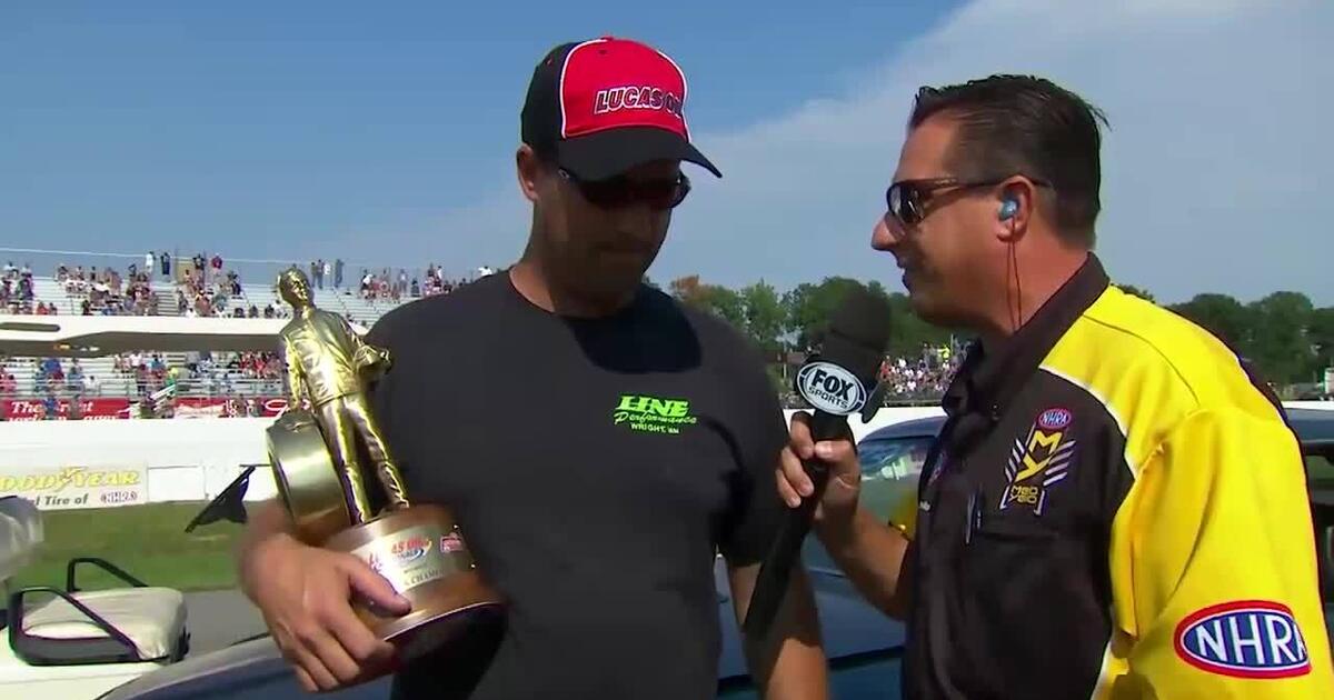 Lucas Oil NHRA Nationals Stock winner Ben Line