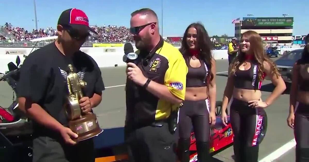 Toyota NHRA Sonoma Nationals Super Comp winner Val Torres Jr.