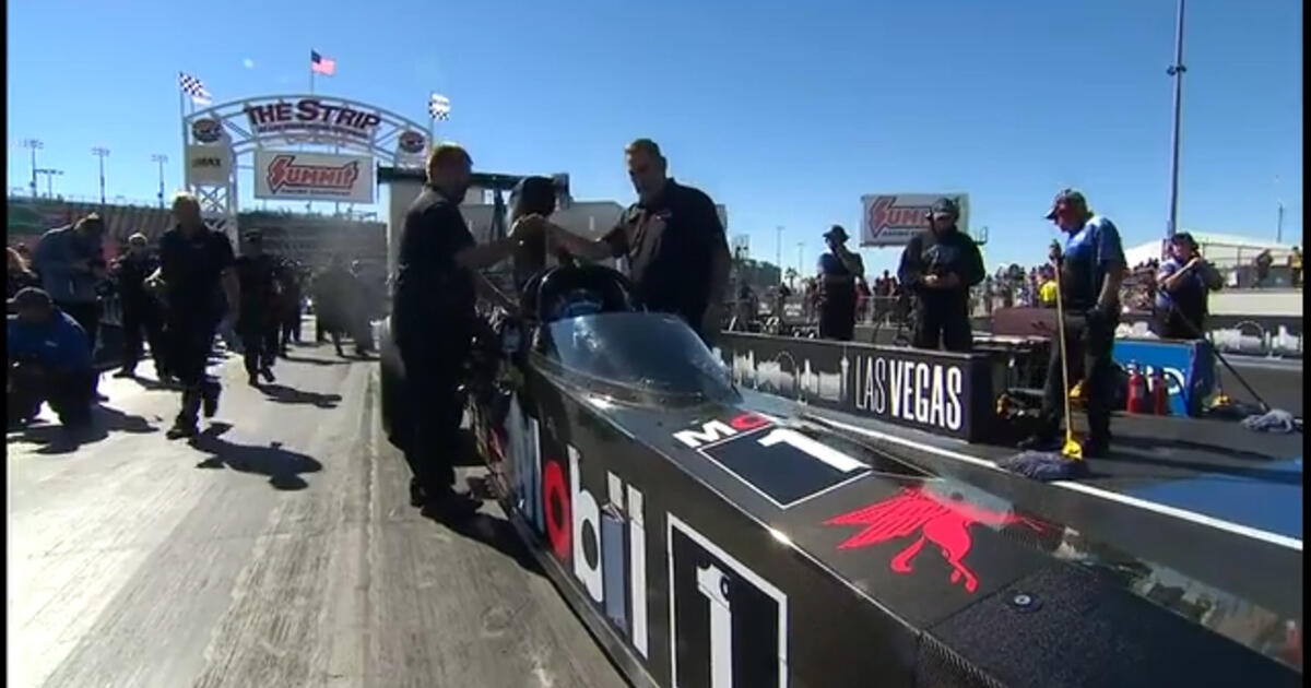 Tony Stewart makes first official NHRA pass in Las Vegas