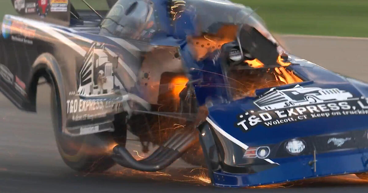 Terry Haddock fire at 2023 Dodge Power Brokers NHRA Mile-High Nationals