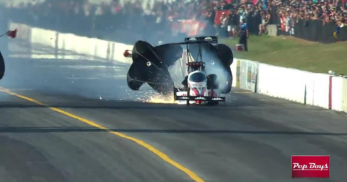 That's a Repair for Pep Boys—Losing a Top Fuel rear tire at more than ...